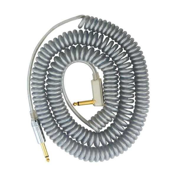 Vox 9m Vintage Coiled Guitar Cable Silver - Planet Music