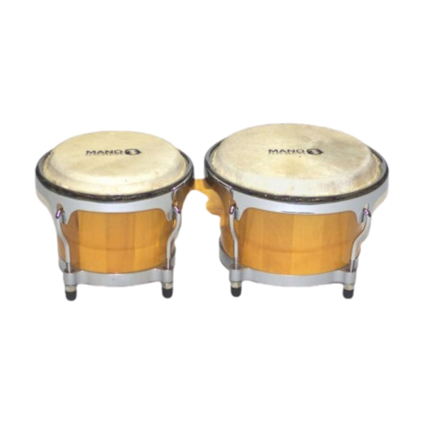 Mano Percussion 7 and 8.5 Inch Bongo Natural Gloss MP1769NA - Planet Music