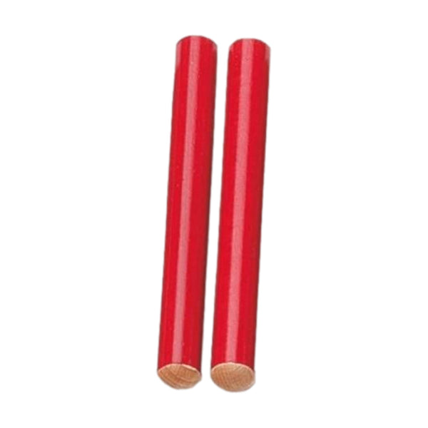 7 Inch Colored Hardwood Claves Red - Planet Music