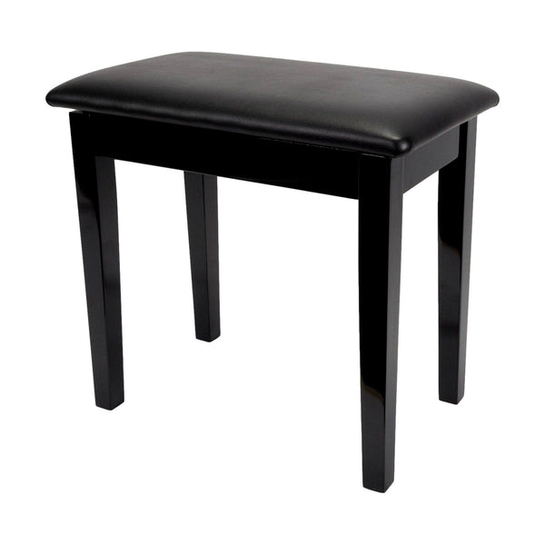 Crown Compact Piano Bench with Storage Compartment Black - Planet Music