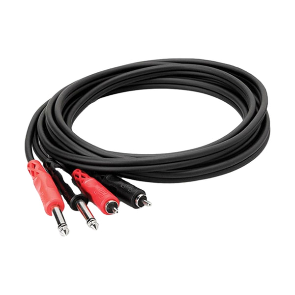 Hosa CPR-203 Dual 1/4 Inch TS to Dual RCA Stereo Interconnect Cable 3m ...