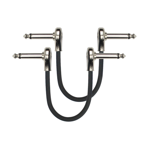 Kirlin 3 Inch Flat Patch Cable 2 Pack PSK2-243/BK-3 - Planet Music