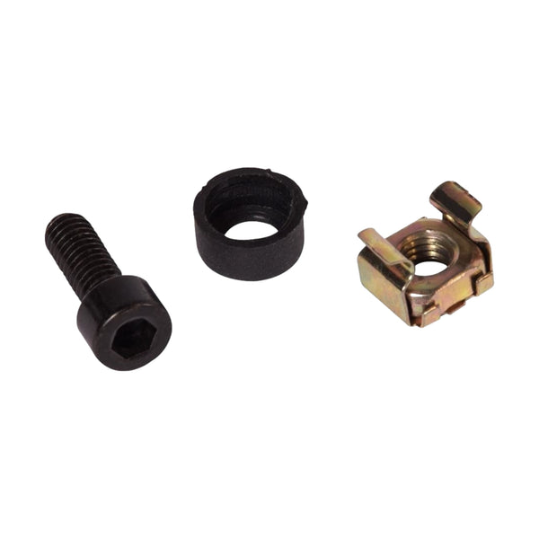 Set of 10x 3-Piece Rack Screw Bolt and Cage Nut Sets for 19 Inch racks ...