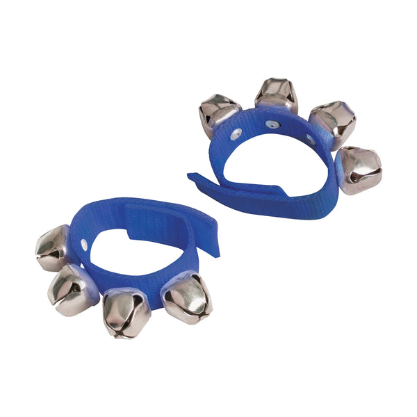 Wrist Bells Pair Blue with Velcro Straps - Planet Music